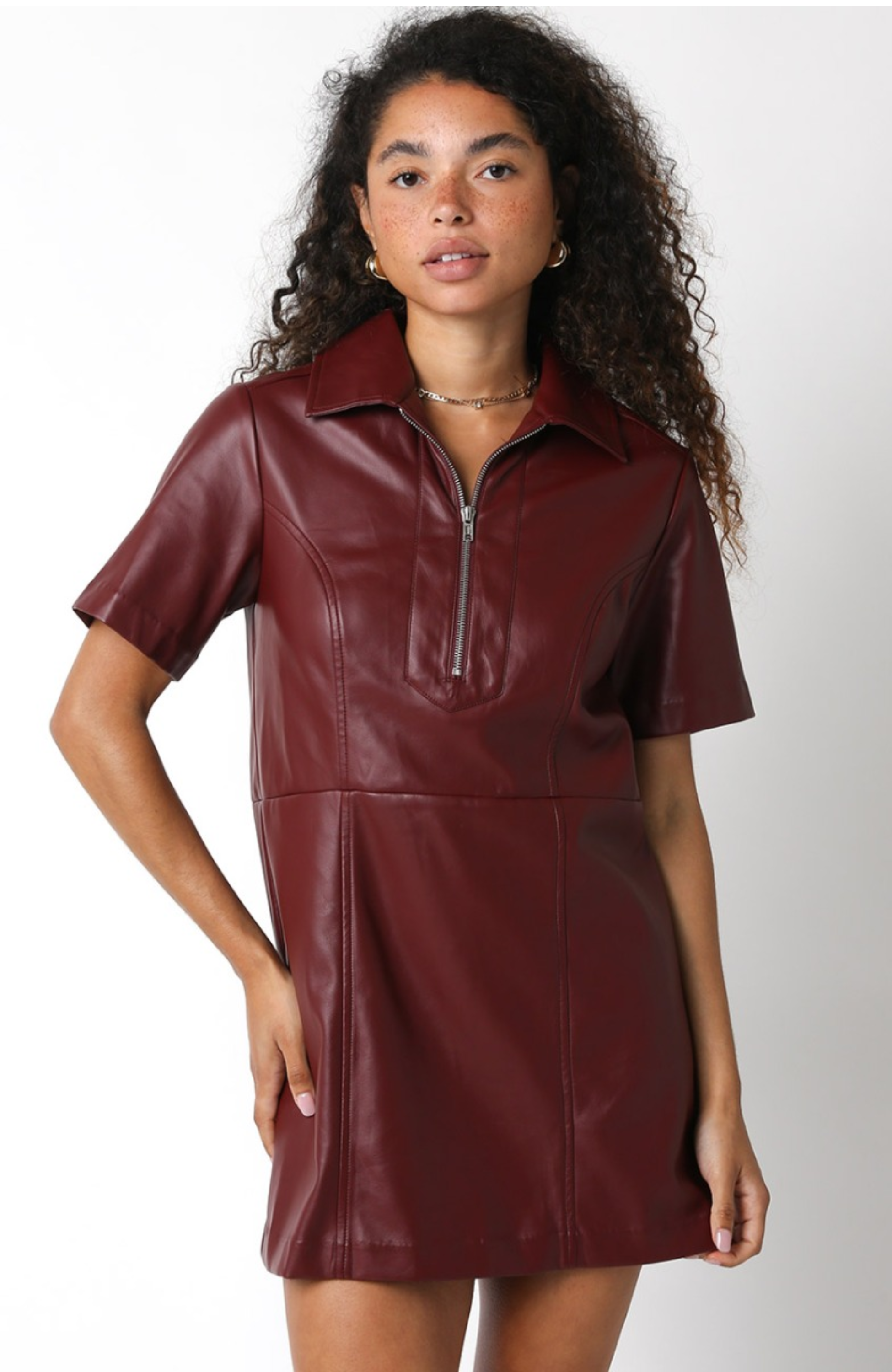 Vegan Leather Mini Dress – 310 Rosemont